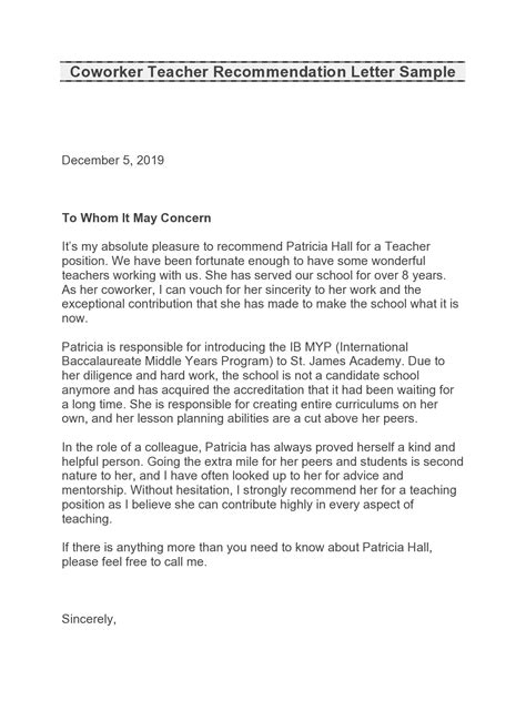 Letter Of Recommendation For Co Worker Inspirational Sample Letter Of