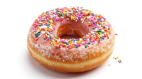 Premium Photo Donut With Colorful Sprinkles