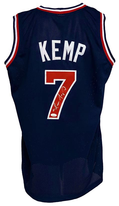 Shawn Kemp Autographed Pro Style Team Usa Jersey Jsa Authenticated