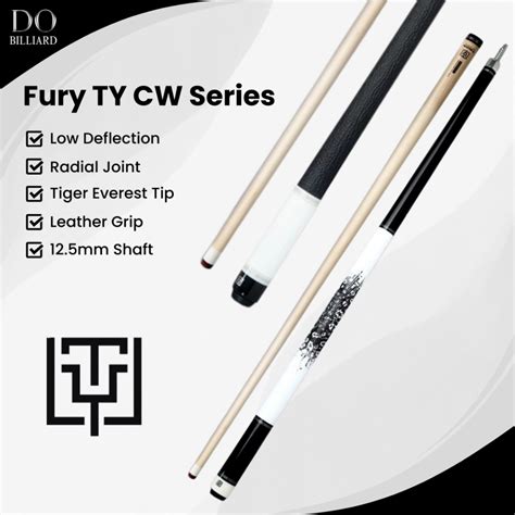 Jual Stick Billiard Fury Ty Cw 3 Cw 4 Low Deflection Shaft Cue Stick