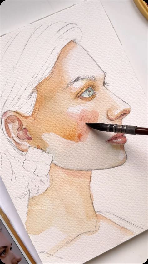 Быстрый акварельный скетч💫 На эту работу у меня ушло 2 часа Напишу ваш портрет акварелью для