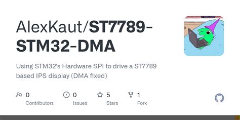 Github Alexkautst7789 Stm32 Dma Using Stm32s Hardware Spi To Drive A St7789 Based Ips