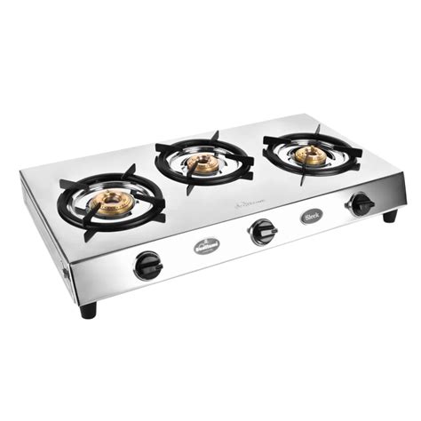 Prestige 3 Burner Gas Chulha Semi Automatic Stainless Steel At ₹ 3999