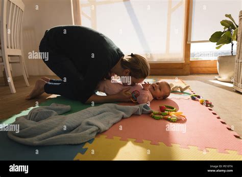 Mother Playing With Her Baby Boy Stock Photo Alamy