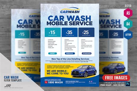 Mobile Car Wash Detailing Service A Flyer Template By Psdpixel