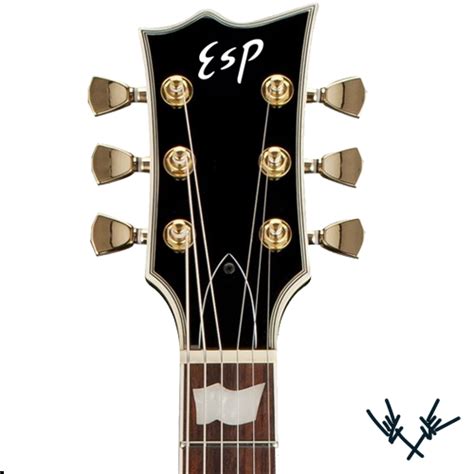 Esp Scroll Headstock Decal Six String Stickers
