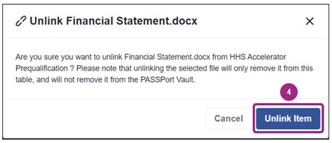 Unlink Documents MOCS