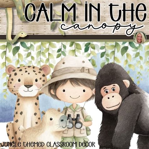 Calm In The Canopy Jungle Themed Classroom Decor Editable In Canva