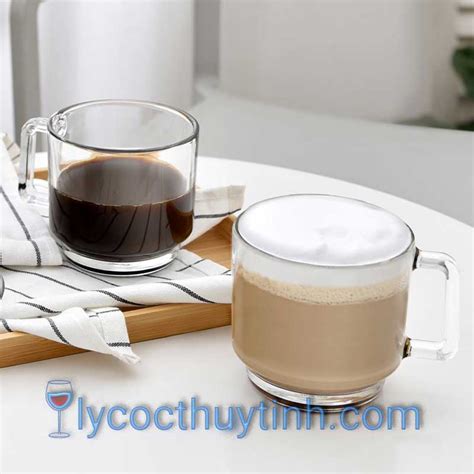 Bộ 6 Cốc Caffe Stack Noir Mug P00341 485ml OceanGlass