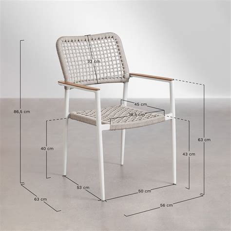 Pack De 4 Chaises De Jardin Empilables Avec Accoudoirs En Aluminium Et
