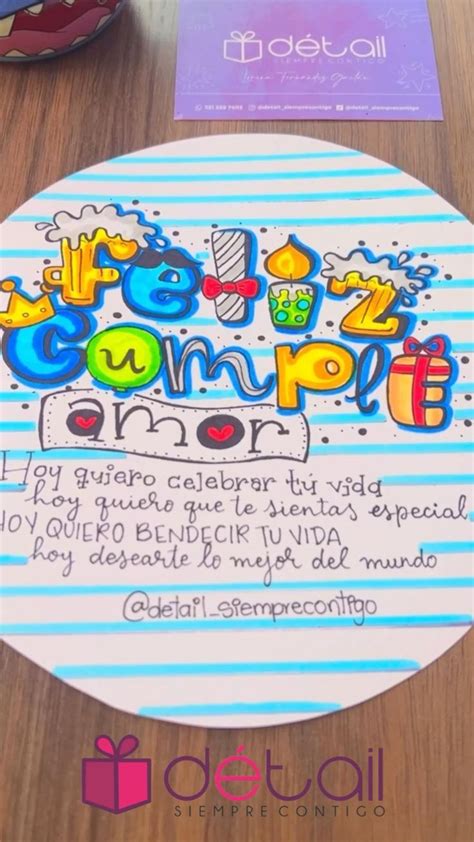 Tarjeta de cumpleaños detail siemprecontigo en 2022 Ideas cartas