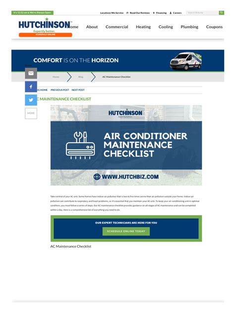 Ac Maintenance Checklist 2023 Pdf Thermostat Duct Flow