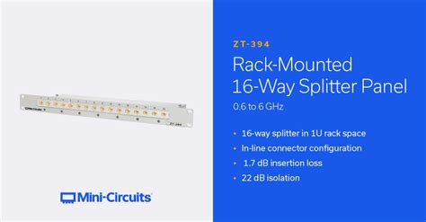 Mini Circuits On Linkedin Splitter Combiner Panel 1 X 16 Way 0 6 6 Ghz 1u Sma