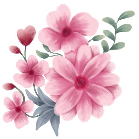 Watercolor Element Of Floral Arrangement Watercolor Flower Element