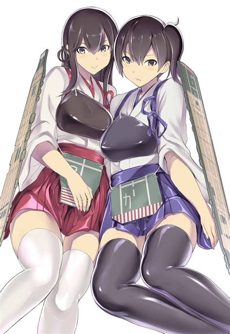 Kaga And Akagi Kantai Collection Drawn By Hakabadairiseki Danbooru