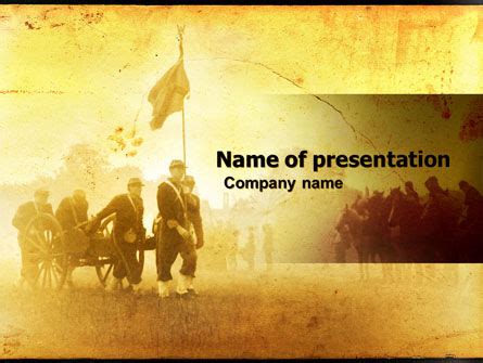 Plantilla De PowerPoint Guerra Civil Americana Fondos 05086