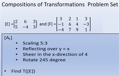 solved compositions of transformations problem set 4 and