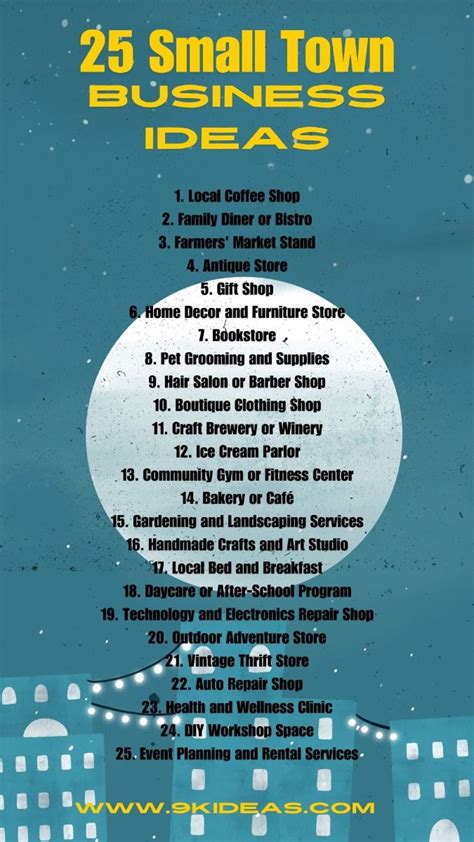 25 Small Town Business Ideas Small Town Business Ideas Business