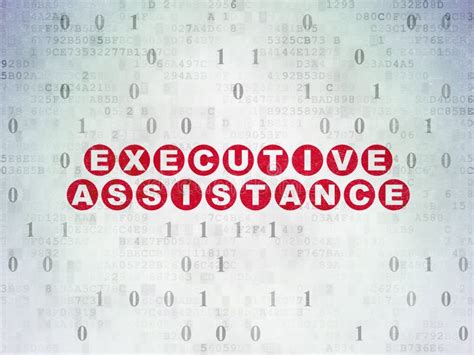 Executive Assistance Button Stock Illustration Illustration Of Blue