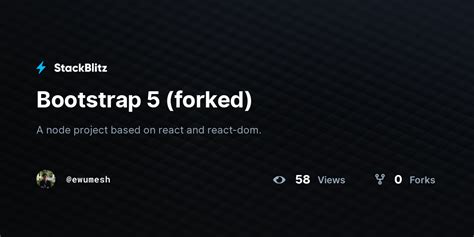 Bootstrap Forked Stackblitz