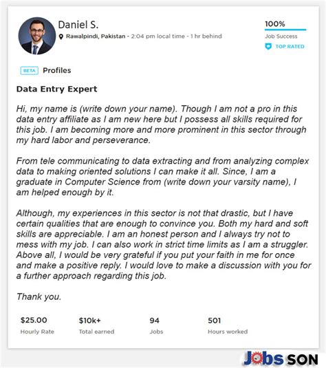 Data Entry Overview Sample Example For Upwork 2022 Artofit
