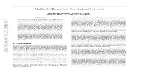 Multiscale Hierarchical Convolutional Networks · Multiscale