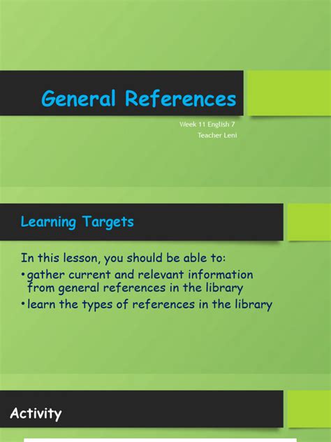 General References Week 11 Gr 7 Pdf