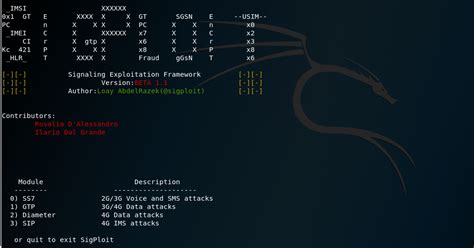 Sigploit Telecom Signaling Exploitation Framework Itszami
