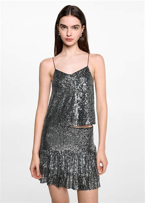 Top à Paillettes Teen Mango France Métropolitaine