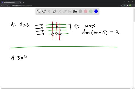 if a is a 4 ×3 matrix what is the largest possible dimension of the