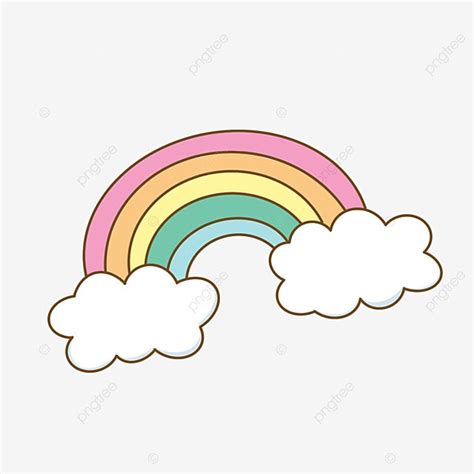 Arco Iris PNG Dibujos Vistoso Nube Nubes PNG Y PSD Para Descargar