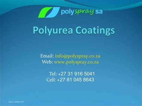 Polyurea Application Pptx