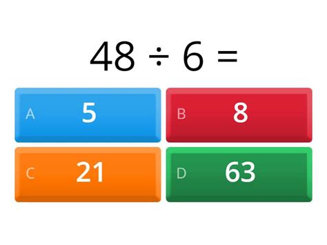 Division Table Of 6 Quiz