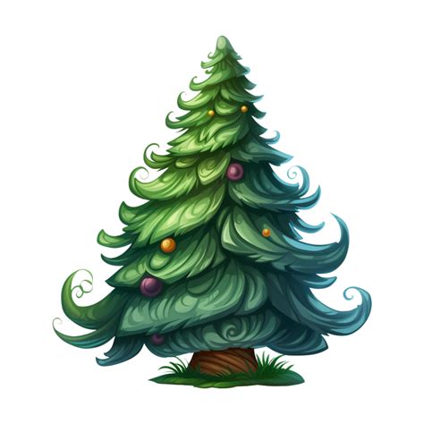 Dibujos Animados Navidad árbol Ai Generado 26846852 Png