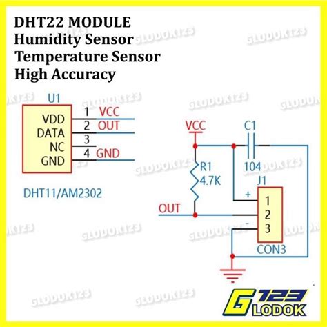 jual dht22 am2302 temperature humidity sensor suhu kelembaban modul
