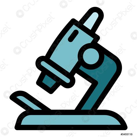 Microscope Icon Outline Style Stock Vector 3455110 Crushpixel