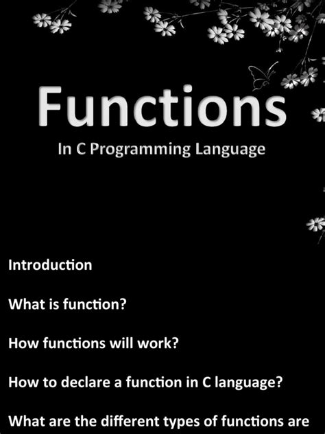 C Functions Download Free Pdf Subroutine Parameter Computer
