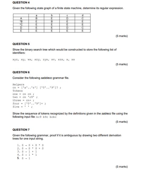 Solved Given The Following State Graph Of A Finite State Chegg Com
