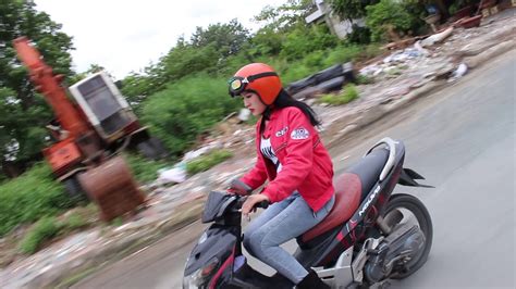 Girl In Red Driving On Flat Tire Youtube