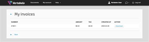 How To Download Invoices Vertabelo Vertabelo Sa