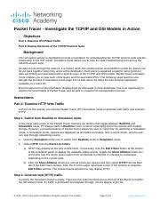 Investigate TCP IP And OSI Models In Action Examining Web Course Hero