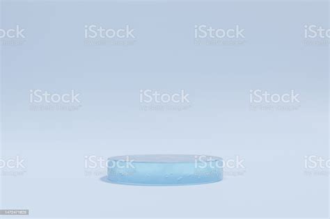Abstact 3d 렌더링 배경 제품 디스플레이 광고 화장품 등을 위한 얼음 바닥에 얼음 연단 원기둥에 대한 스톡 사진 및 기타