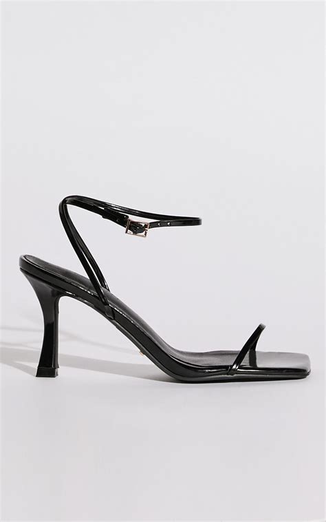 Billini Judy Heels In Black Patent Showpo