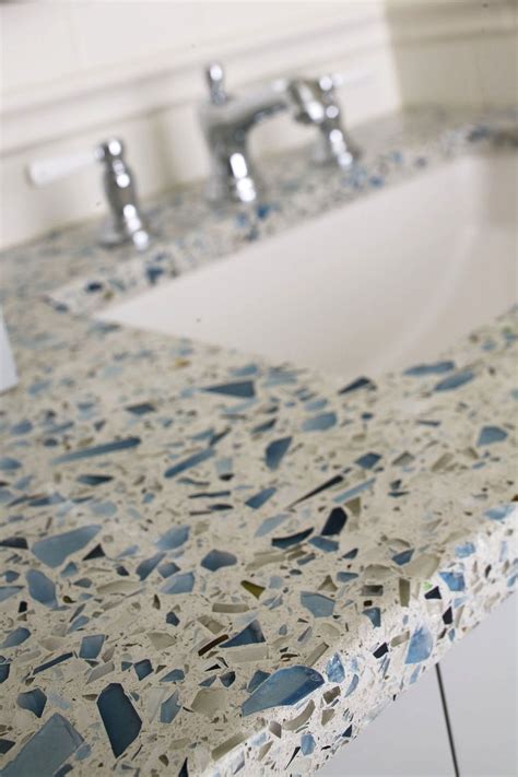 Recycled Glass Countertop Ideas Sophisticated And Sustainable Recycled
