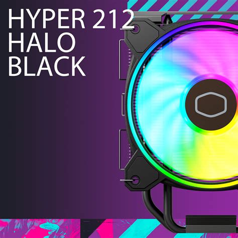Cooler Master Hyper 212 Halo Black Cpu Air Cooler Mf120 Halo² Fan