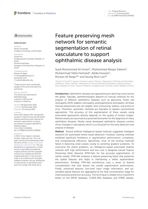 Pdf Feature Preserving Mesh Network For Semantic Segmentation Of