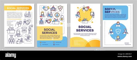 Social Service Brochure Template Stock Vector Image And Art Alamy