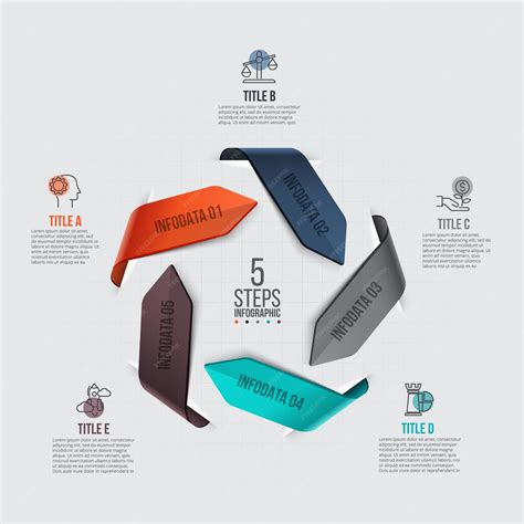 Premium Vector Vector Arrows Infographic Template For Cycle Diagram With 5 Options Parts Steps