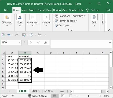excel 如何把超过24小时的时间转换为小数 极客教程