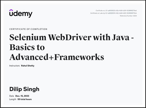 Dilip Singh On Linkedin Seleniumwithjava Webautomation Udemycertificate
